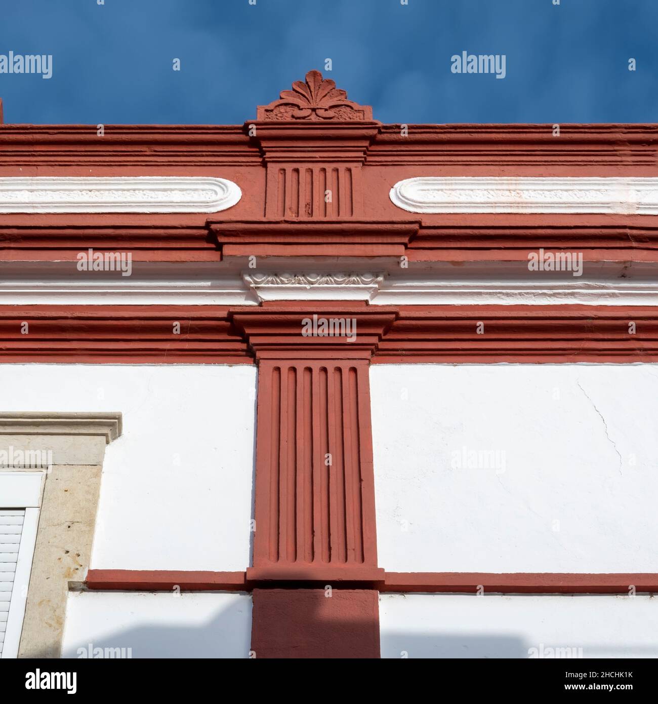 Typical architecture of Algarve vintage style buildings, located in ...