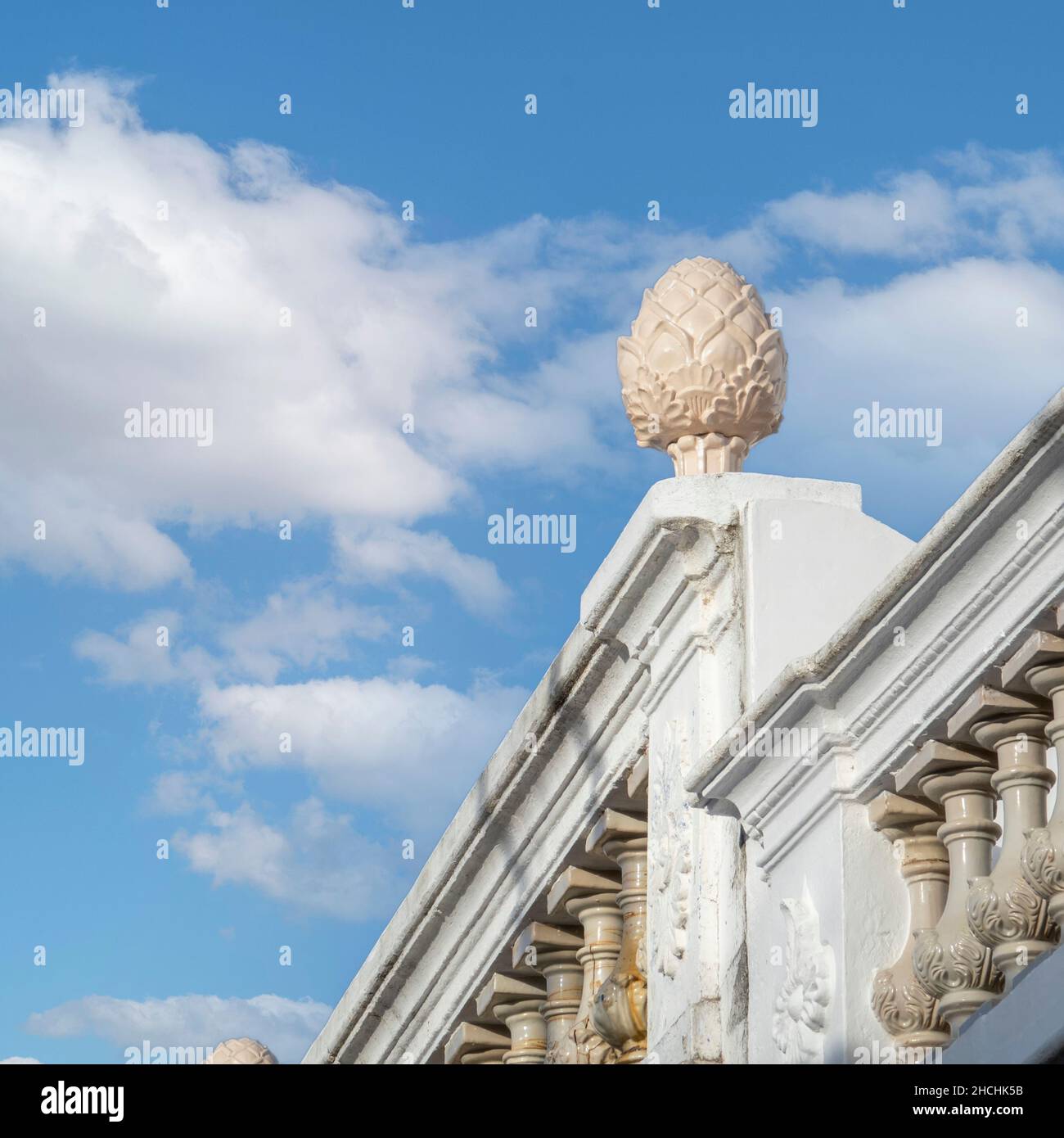 Typical architecture of Algarve vintage style buildings, located in ...