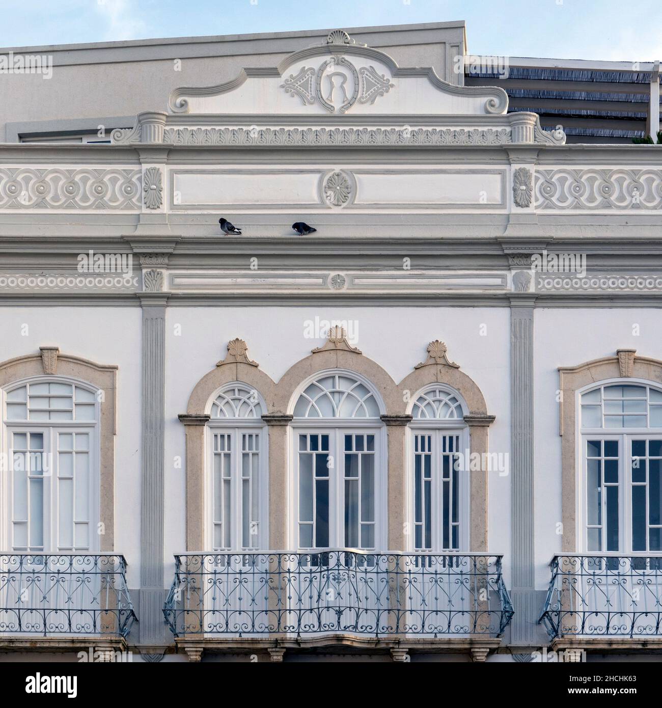 Typical architecture of Algarve vintage style buildings, located in ...