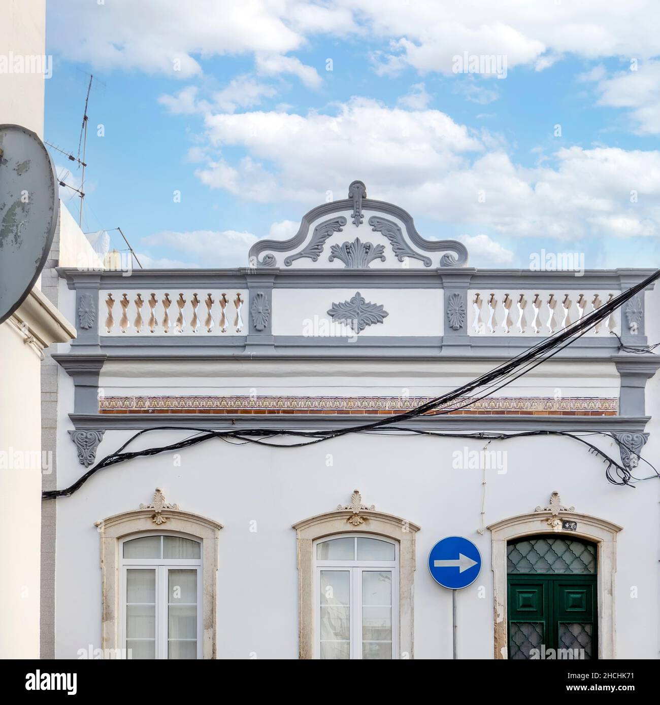 Typical architecture of Algarve vintage style buildings, located in ...