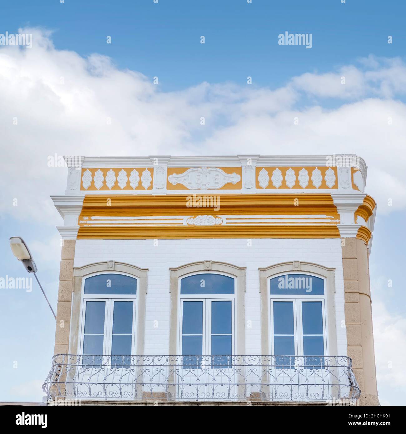 Typical architecture of Algarve vintage style buildings, located in ...