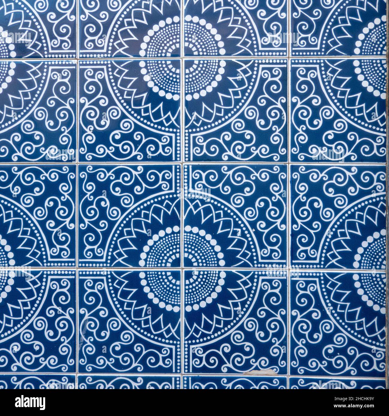 Typical details of azulejo ceramics artwork located in the city of ...