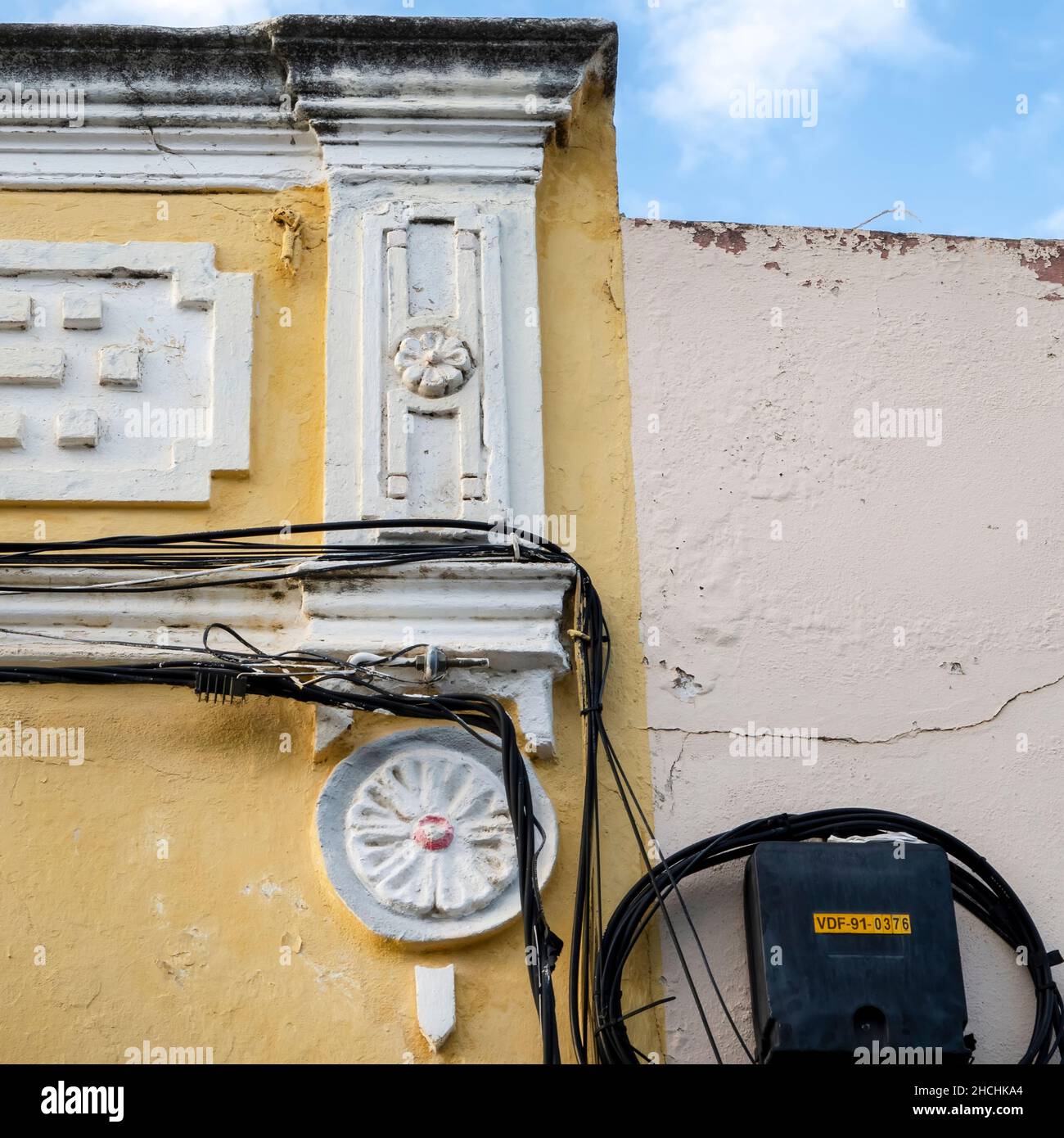 Typical architecture of Algarve vintage style buildings, located in ...