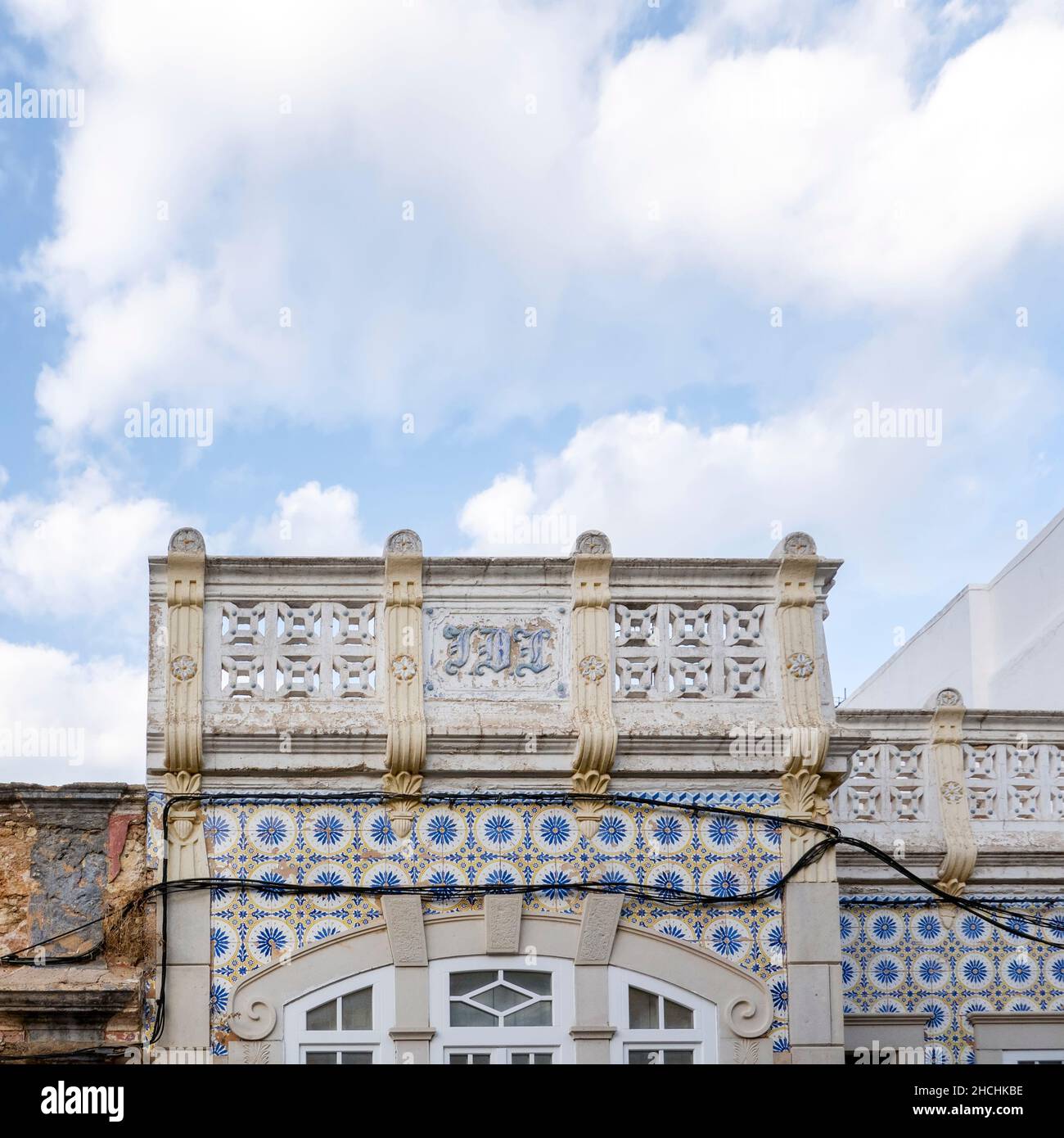 Typical architecture of Algarve vintage style buildings, located in ...