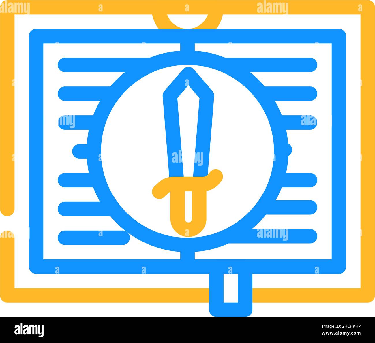 action adventure literature color icon vector illustration Stock Vector ...