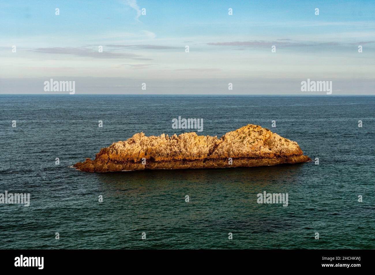 Landscape of Poo beach on the Asturian coast Stock Photo - Alamy