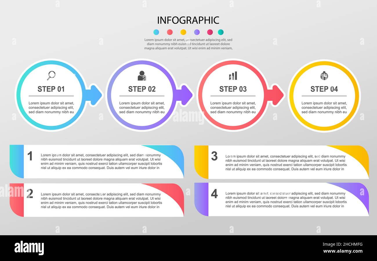 Business infographic design template with options, steps or processes ...