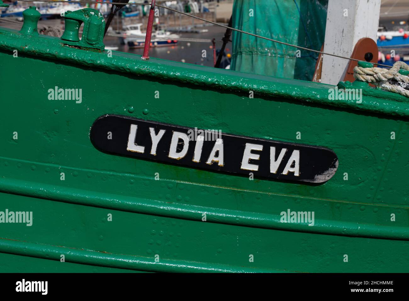 Closeup of the Lydia Eva, the last surviving Steam Drifter Herring ...