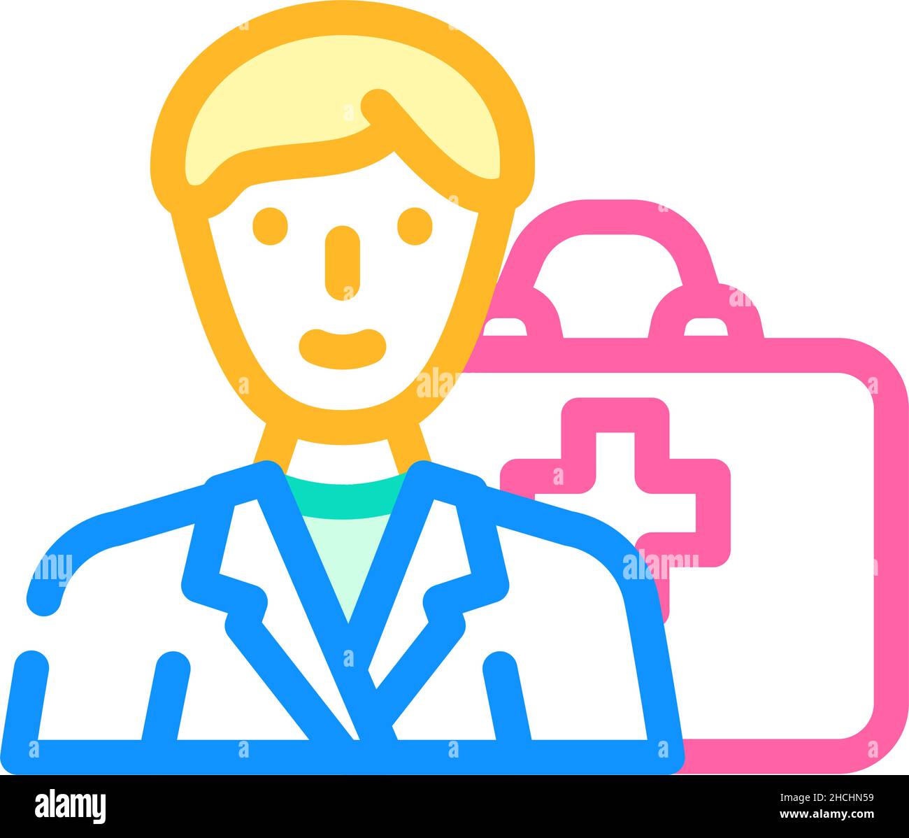 home doctor color icon vector illustration Stock Vector Image & Art - Alamy