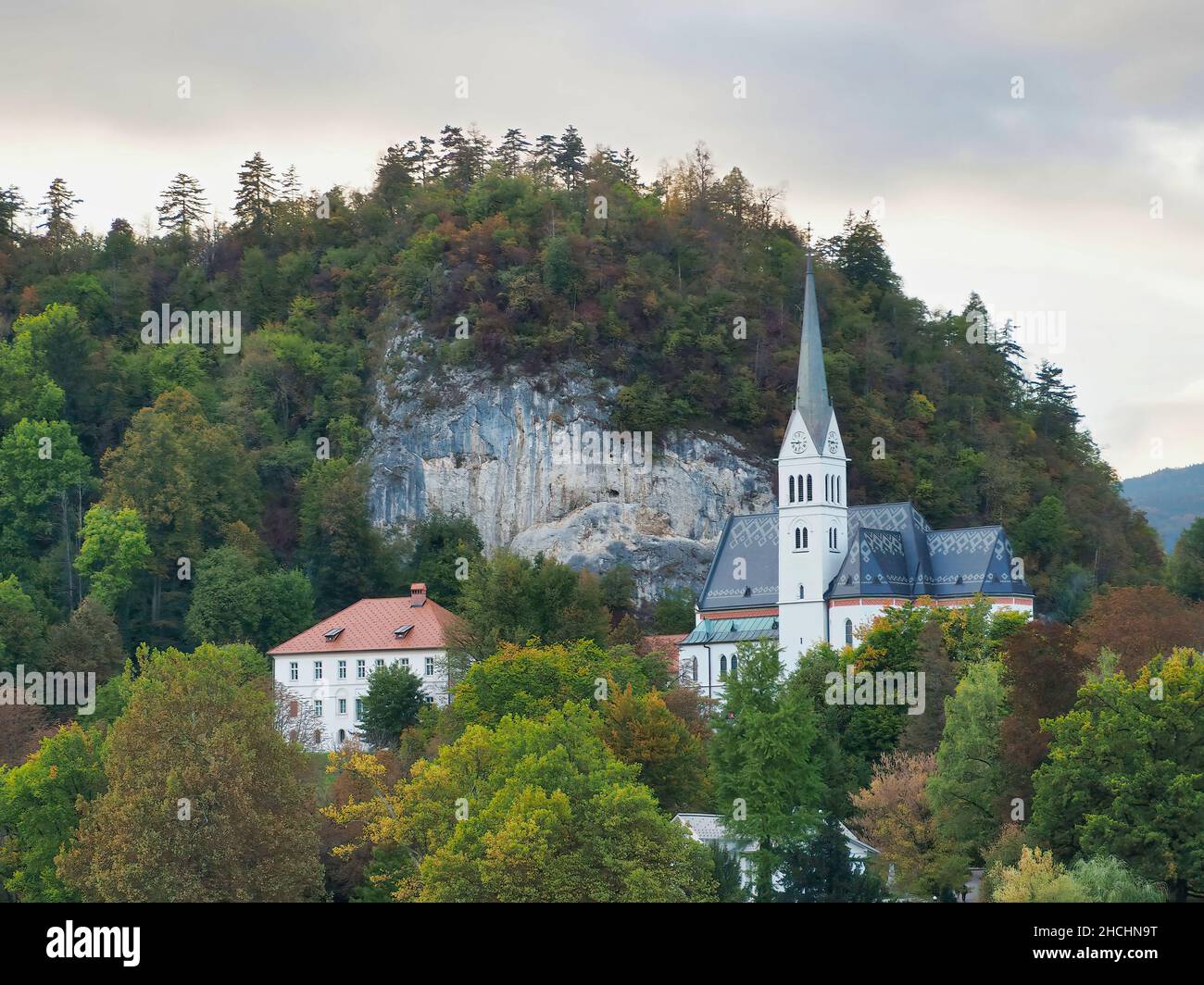 Bled with the clouds hi-res stock photography and images - Alamy