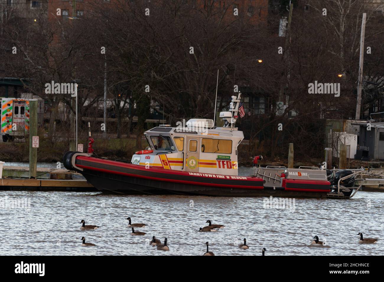 Tarrytown, NY - USA - Dec. 26, 2021: View of Tarrytown Fire Department ...