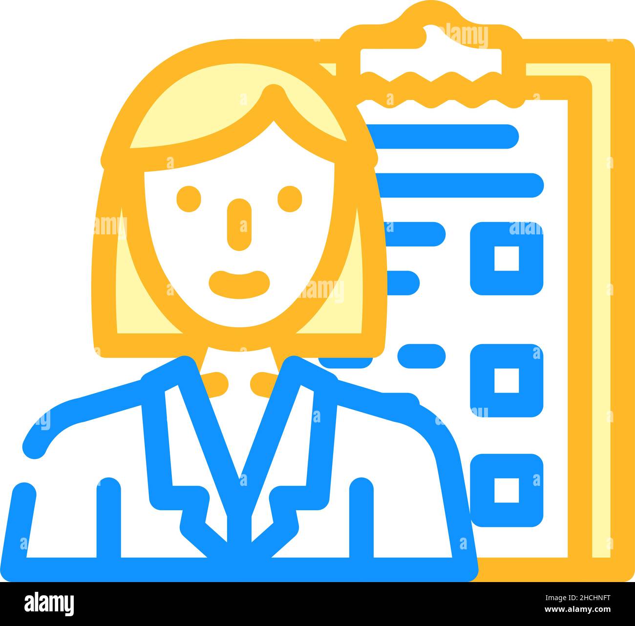 therapist doctor color icon vector illustration Stock Vector Image ...