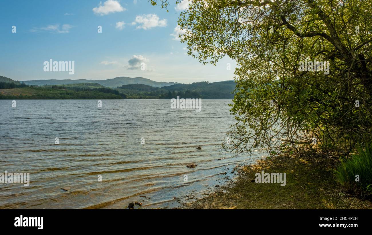 Loch Ard on a summers day in Loch Lomond and Trossachs National Park ...
