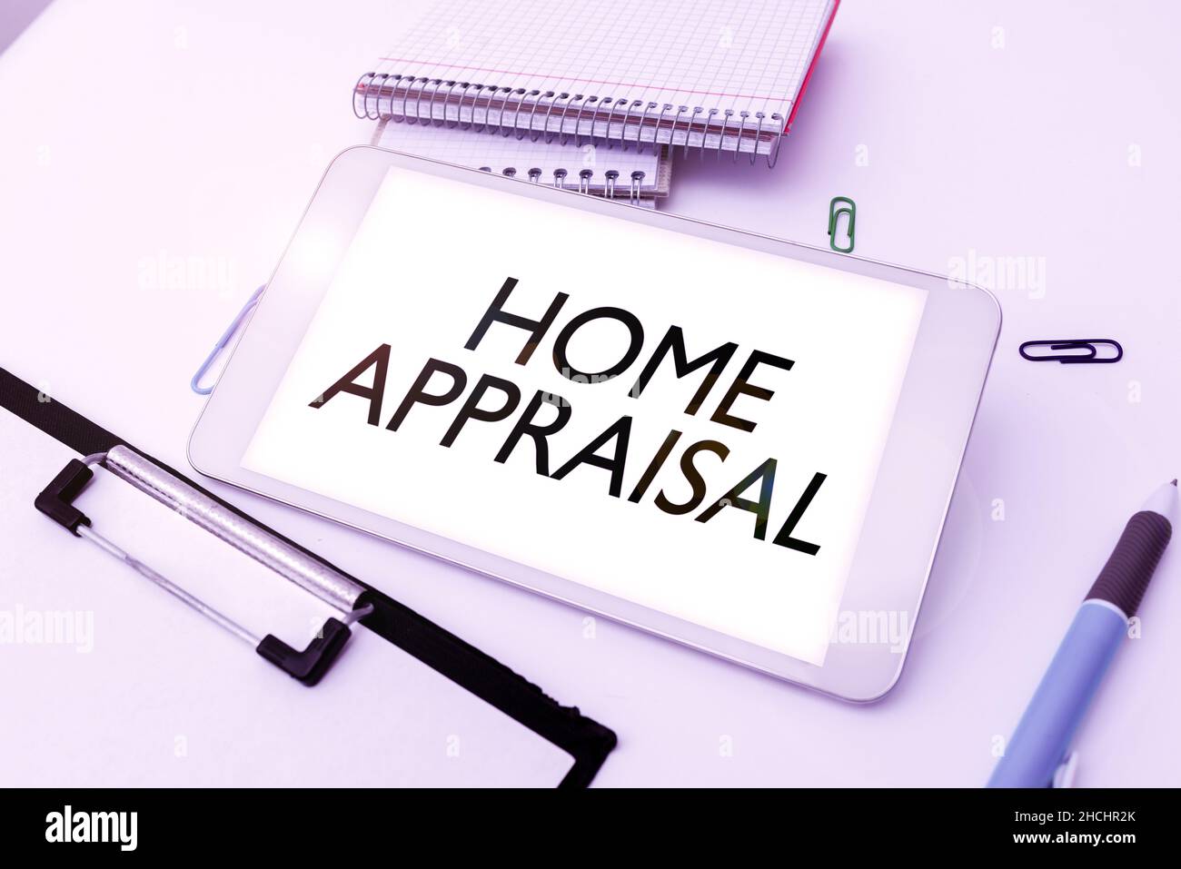 Text caption presenting Home Appraisal. Word for Determines the real ...