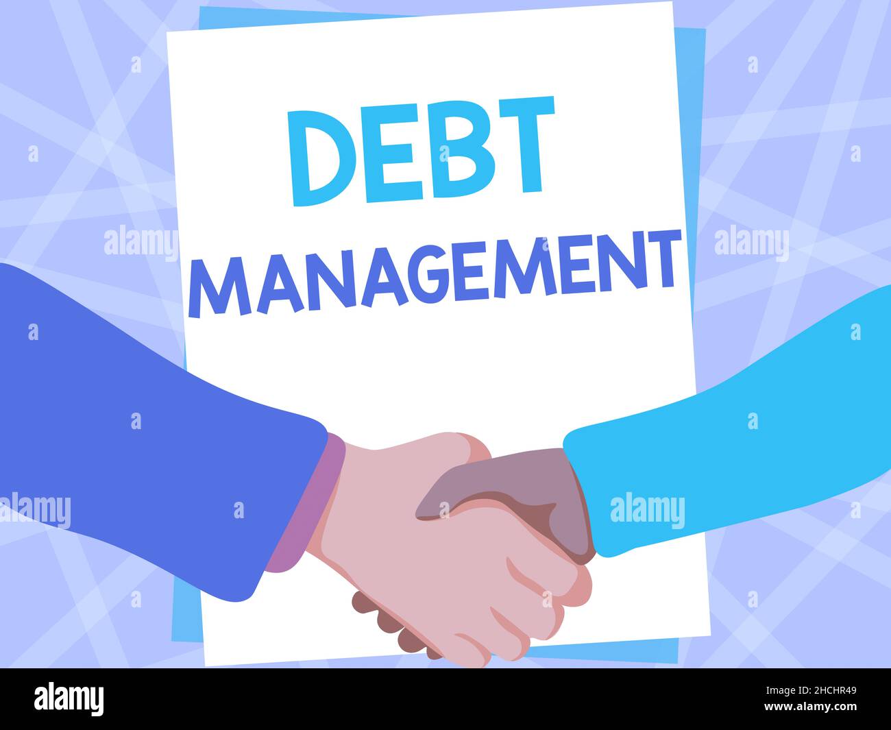 Writing displaying text Debt Management. Conceptual photo The formal ...