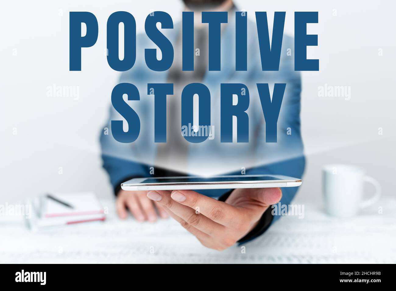 Text caption presenting Positive Story. Business concept Meaningful and ...