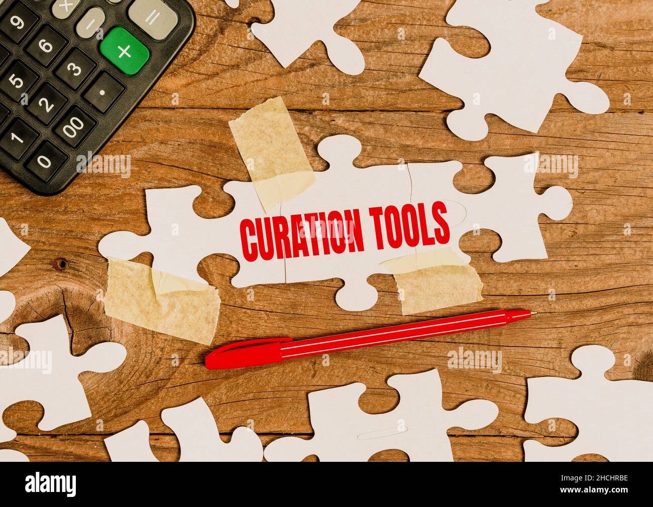 Text caption presenting Curation Tools. Business approach Software used ...