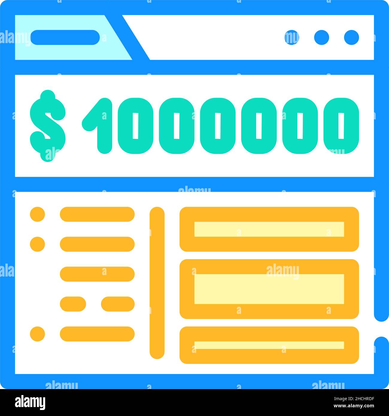 millionaire bank account color icon vector illustration Stock Vector ...