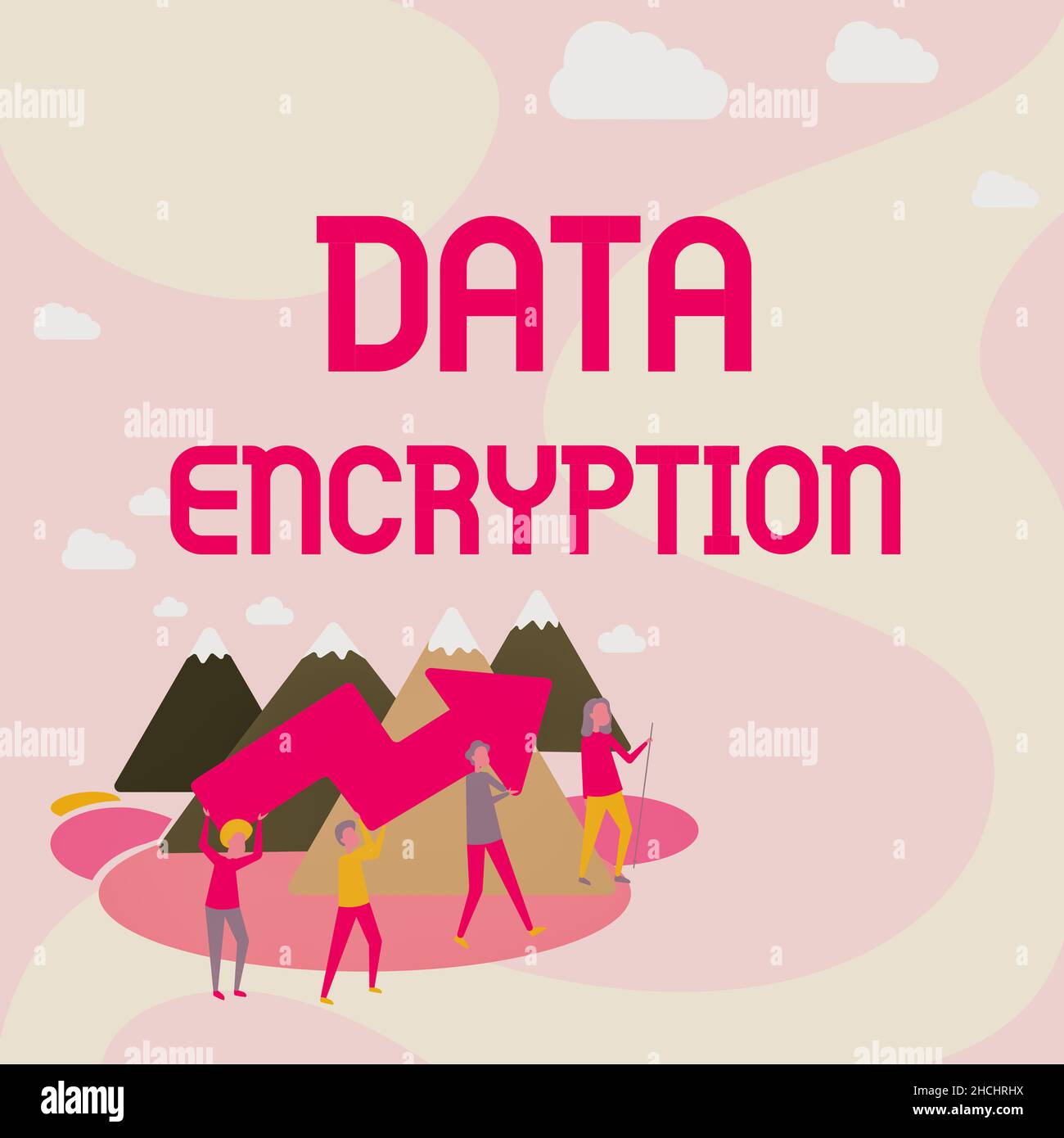 Conceptual Caption Data Encryption Business Concept Symmetrickey Algorithm For The Encrypting 5456