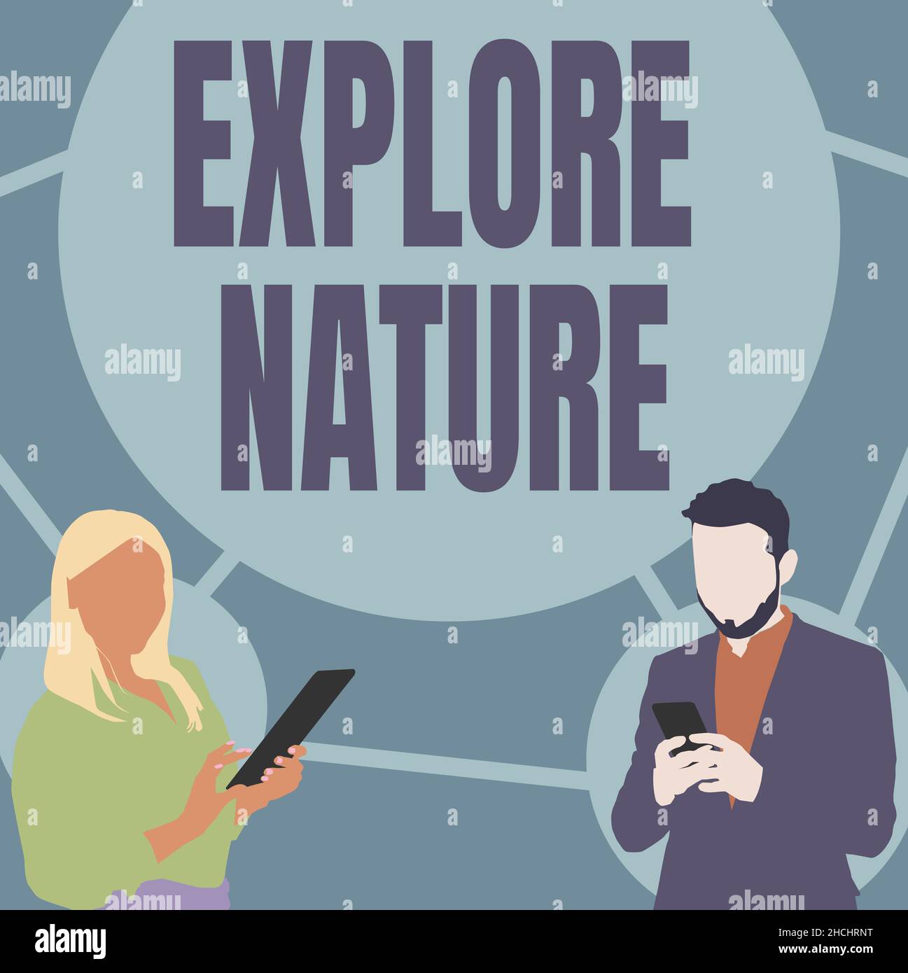 Text showing inspiration Explore Nature. Concept meaning Discovering ...