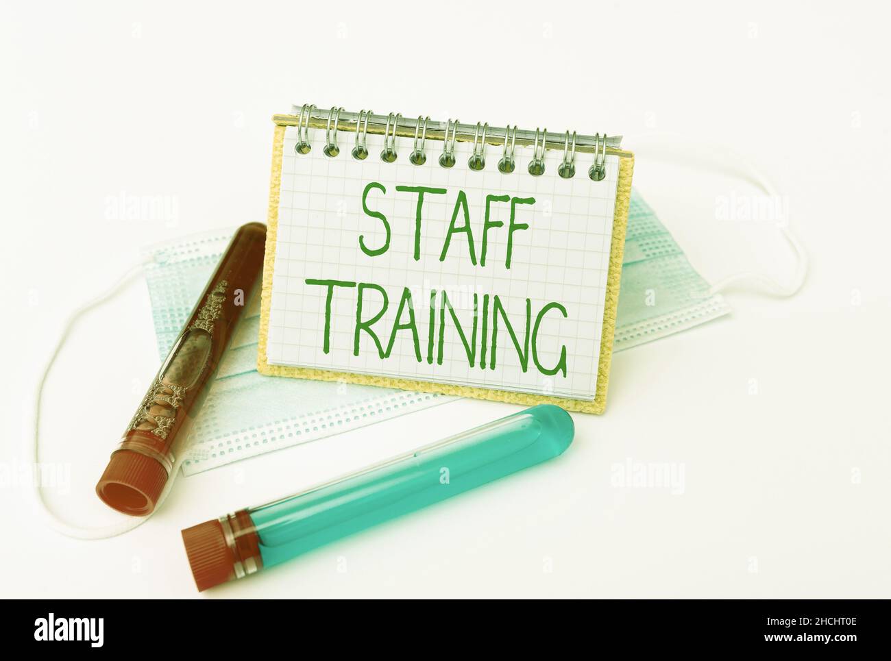 Conceptual caption Staff Training. Business overview A program that helps employees to learn ...