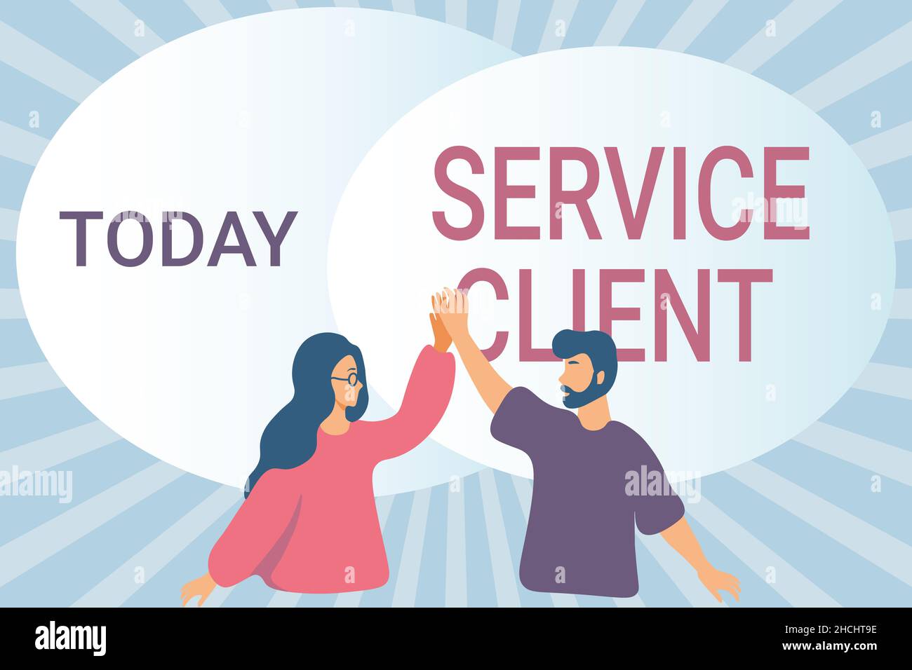 Sign displaying Service Client. Word Written on Dealing with customers ...