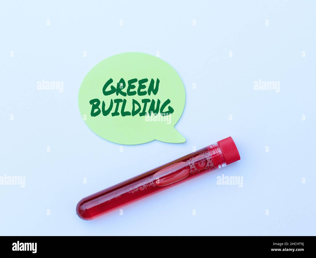Text caption presenting Green Building. Internet Concept A structure ...