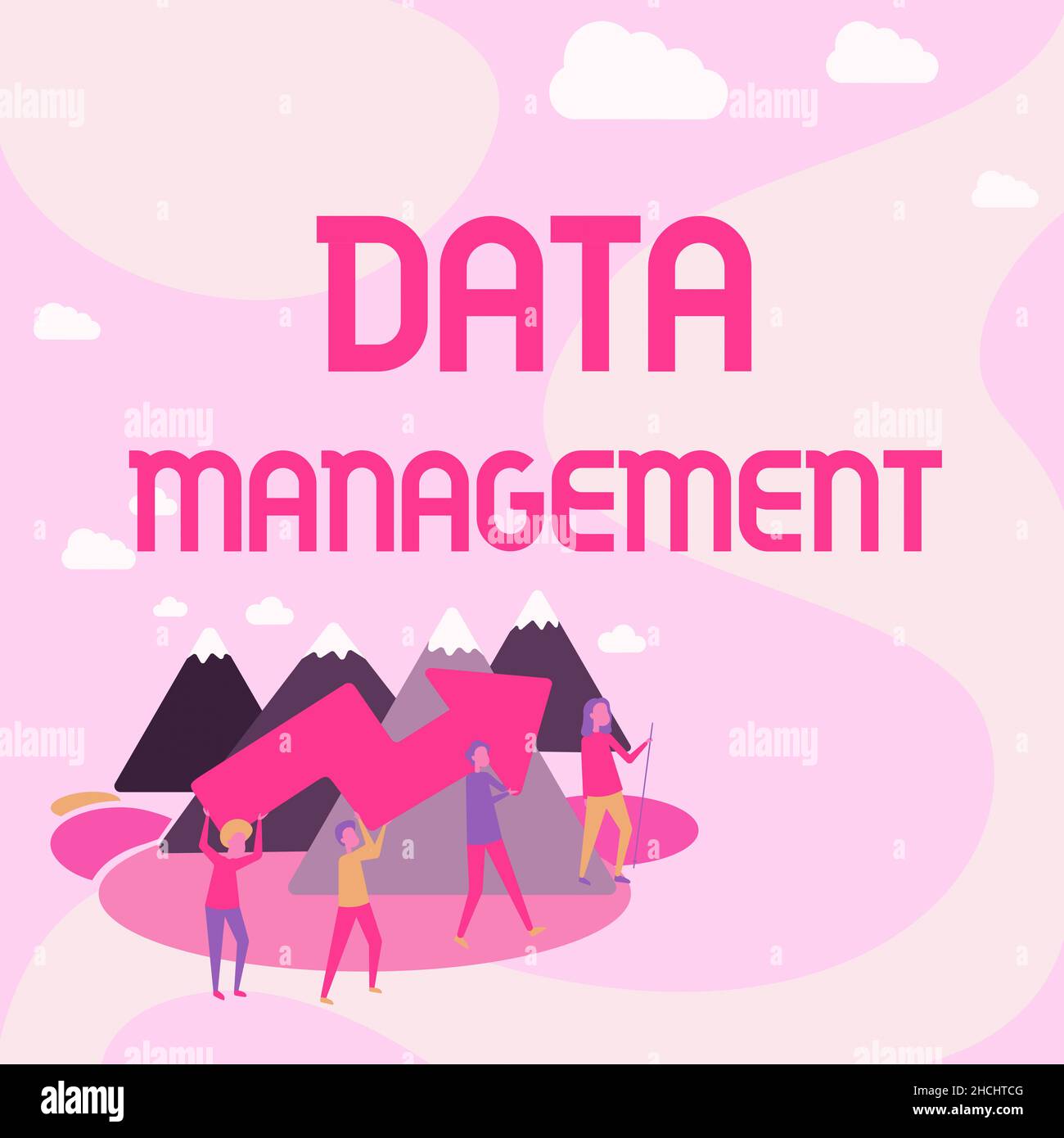 Hand writing sign Data Management. Business approach The practice of ...