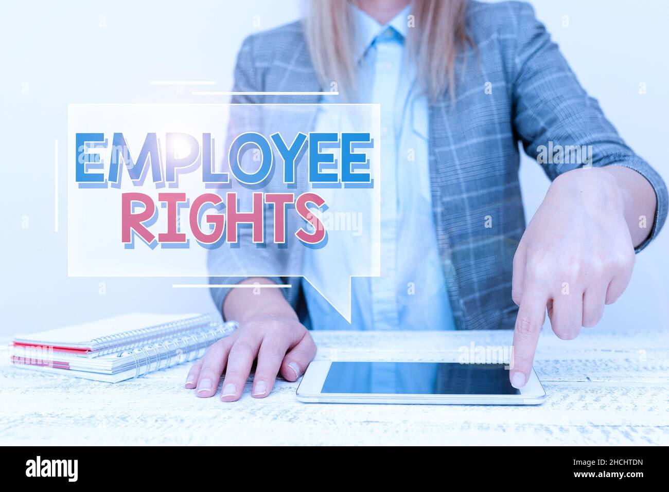 Conceptual caption Employee Rights. Business concept All employees have ...