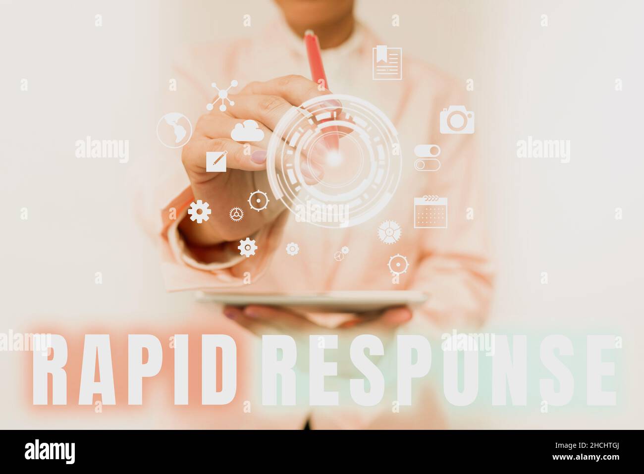 Sign displaying Rapid Response. Concept meaning Medical emergency team ...
