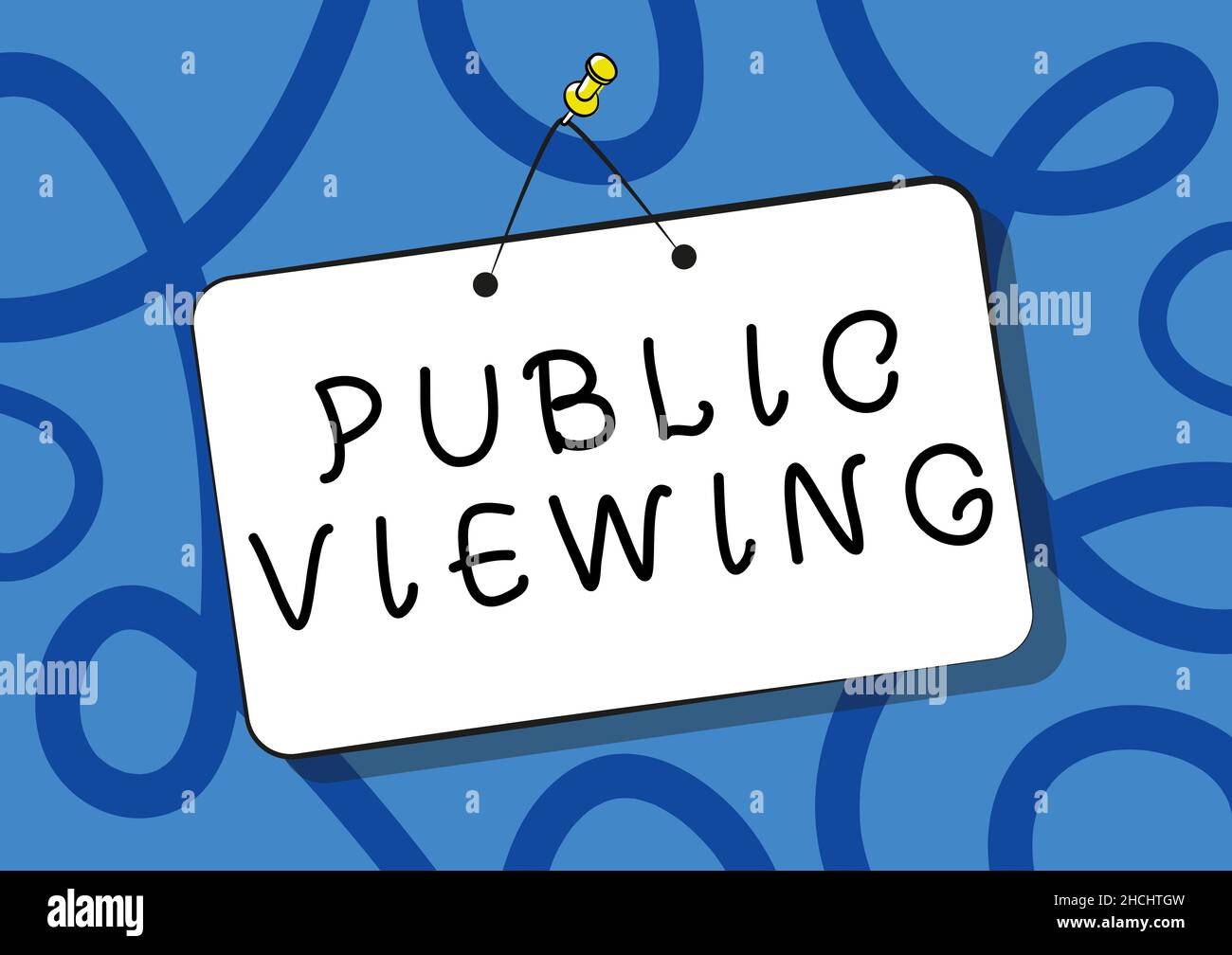 Hand writing sign Public Viewing. Conceptual photo Able to be seen or ...