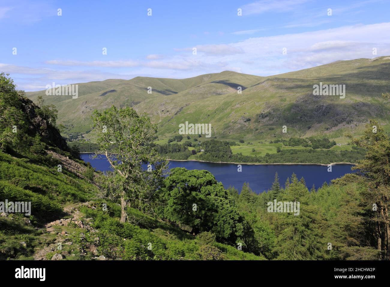 Summer view over Thirlmere reservoir, Allerdale; Lake District National ...