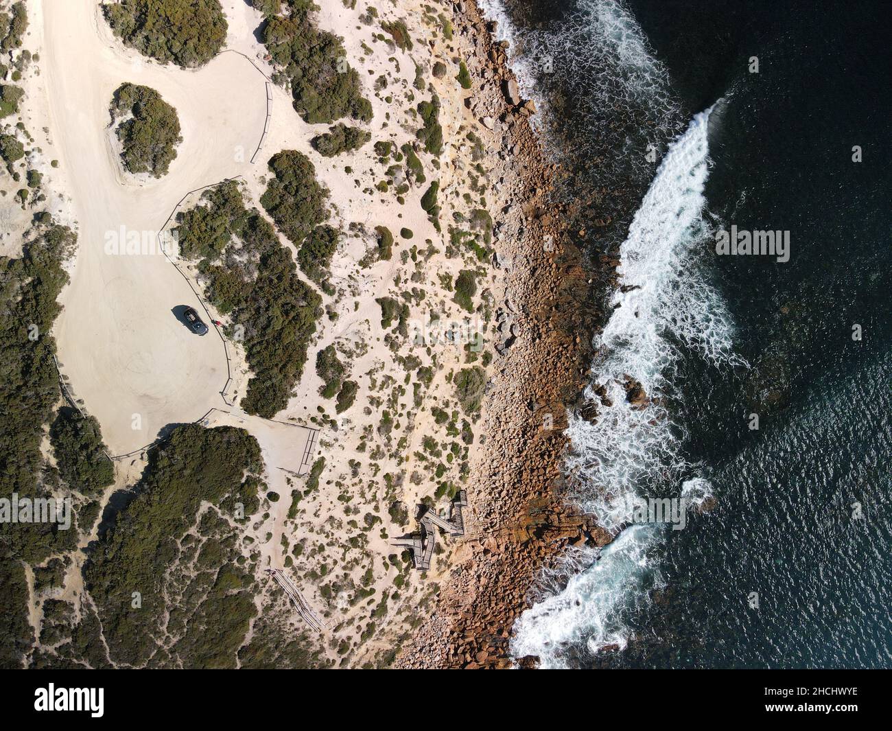 Beautiful drone shot waves hitting hi-res stock photography and images ...