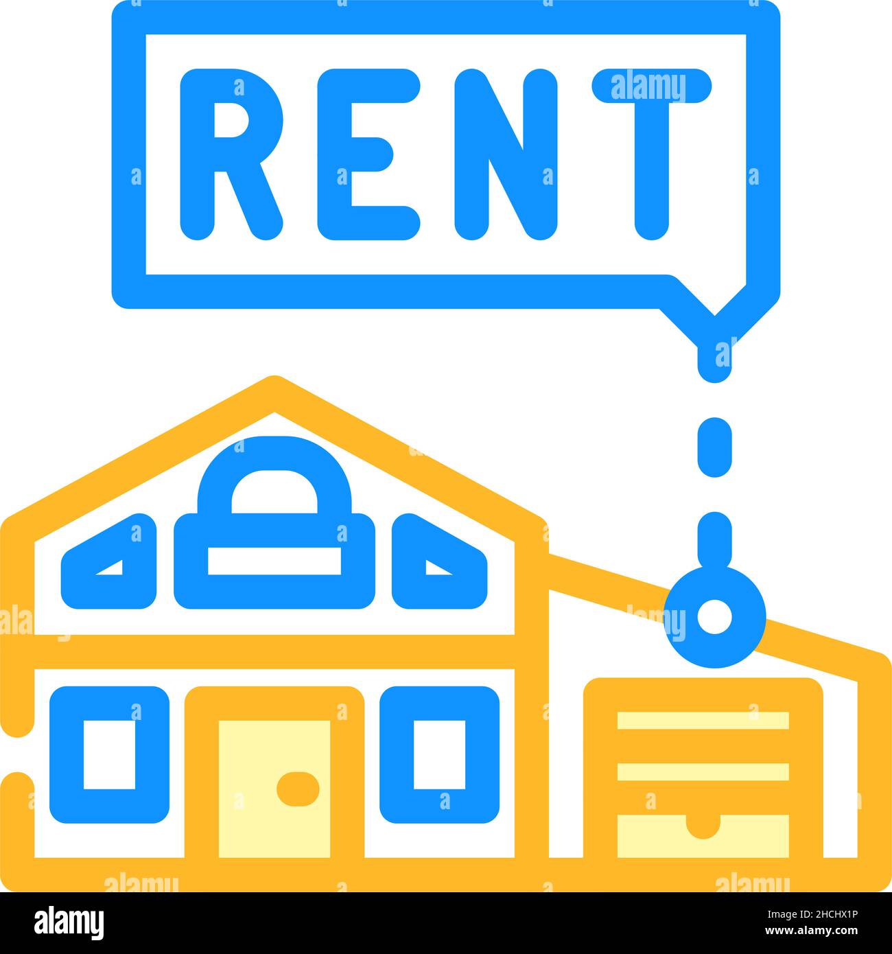 house rent color icon vector illustration Stock Vector Image & Art - Alamy