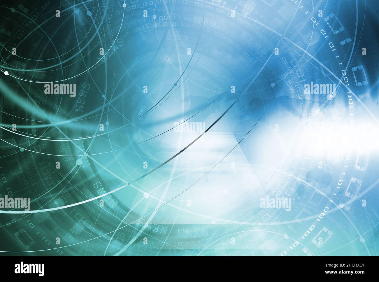 A 3d rendered digital data exchange background with innovative ...