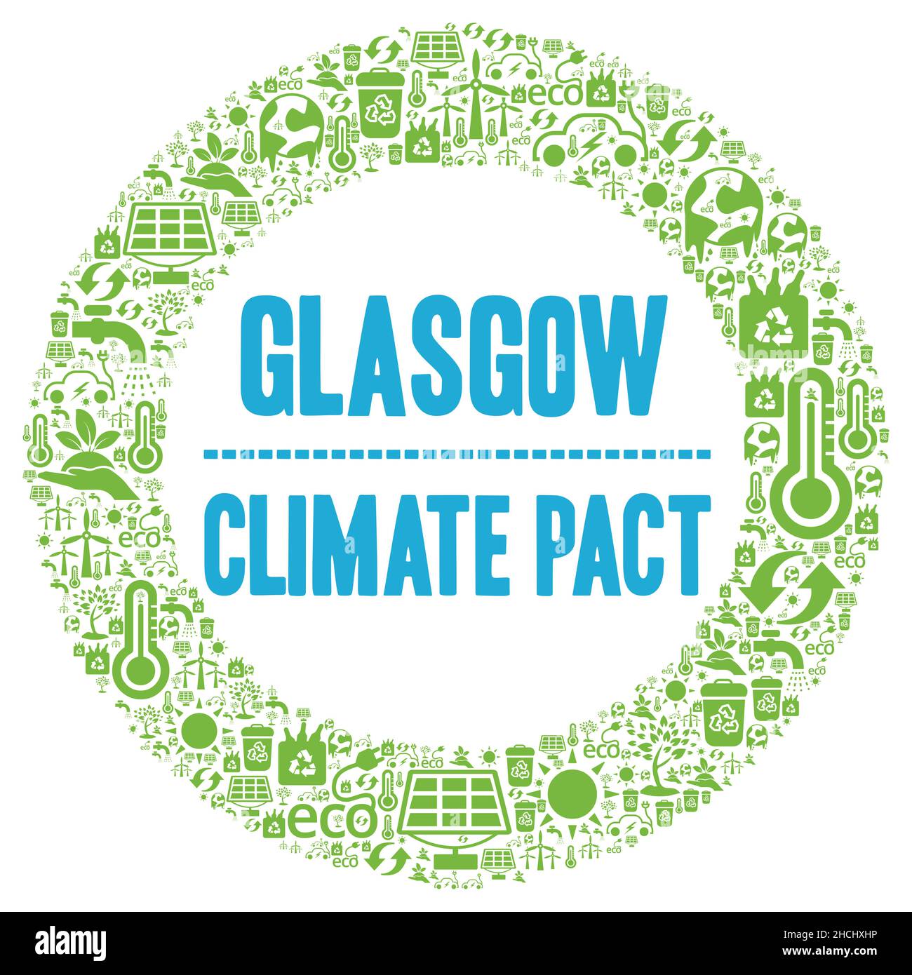 Glasgow climate pact symbol illustration Stock Photo - Alamy