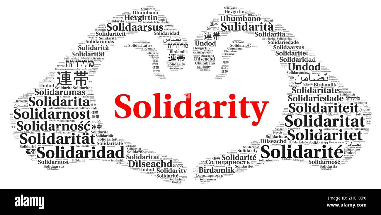 Solidarity in different languages word cloud Stock Photo - Alamy