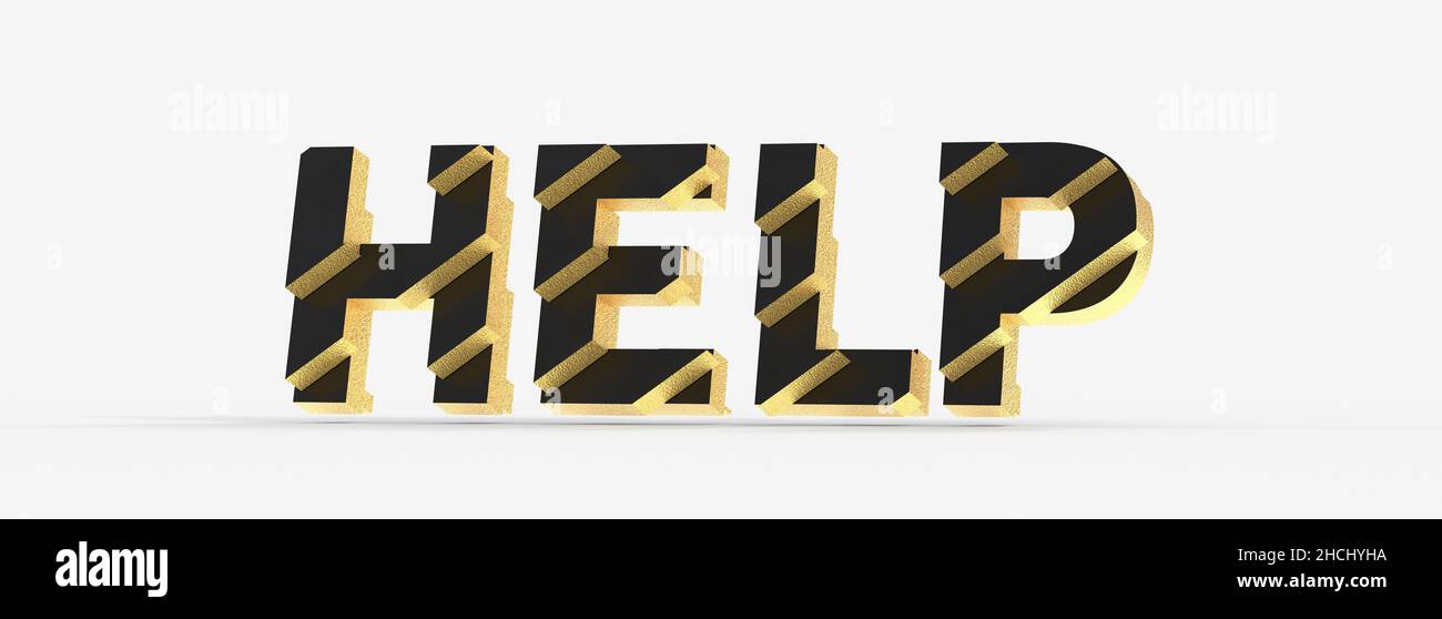 The 3d rendered word help isolated on white background Stock Photo - Alamy