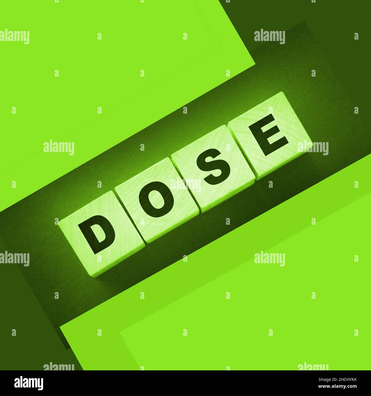 Wooden blocks with the word Dose. Medical concept Stock Photo - Alamy