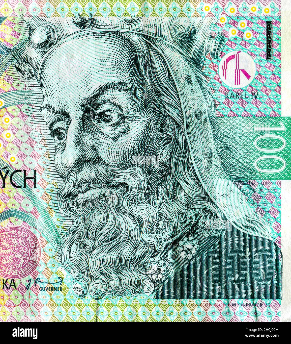 100 czech koruna note hi-res stock photography and images - Alamy