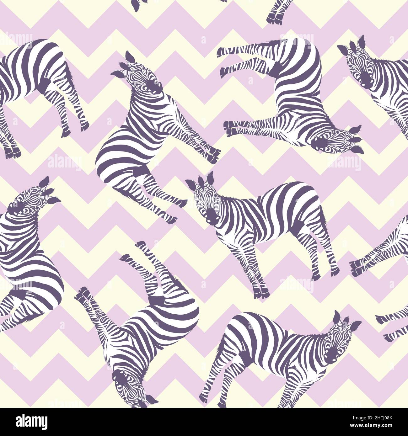 Zebra pattern, illustration, animal with the head of a zebra. Flat ...