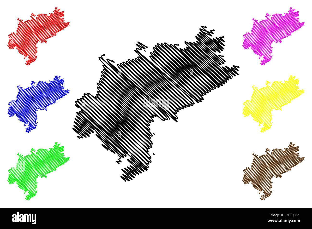 Ranipet district (Tamil Nadu State, Republic of India) map vector ...