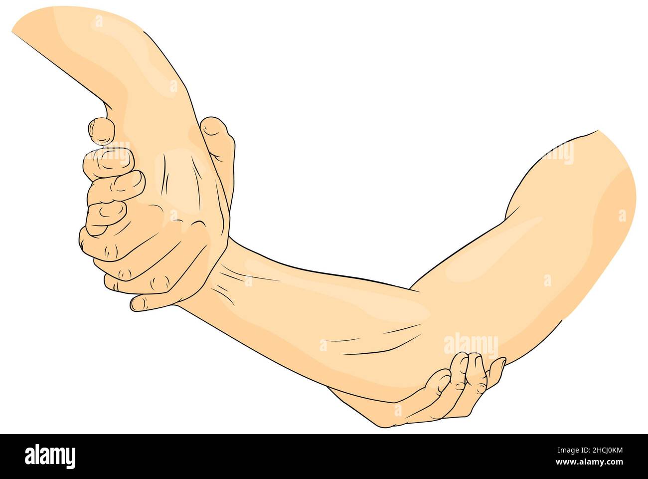 Assessment of the passive muscle tone, testing spasticity Stock Photo ...