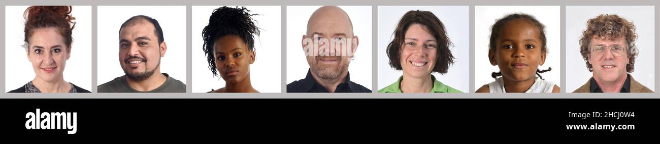 Collage large group people faces hi-res stock photography and images ...