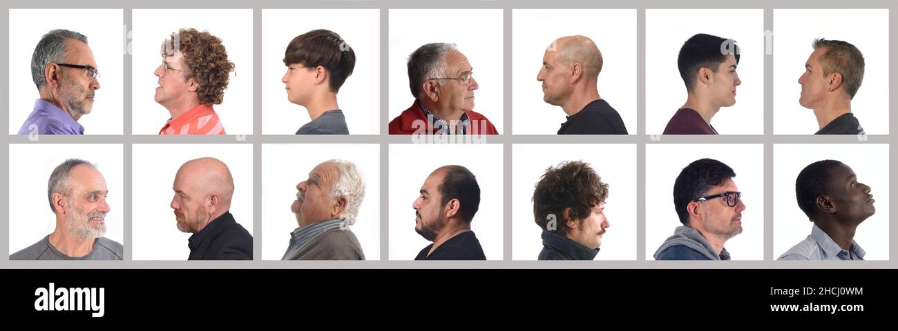 Human face collage of diverse man hi-res stock photography and images ...