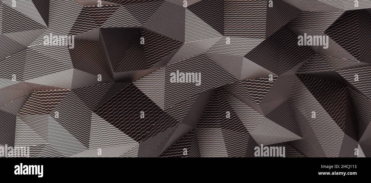 Dark gray polygon geometric abstract background Stock Photo - Alamy