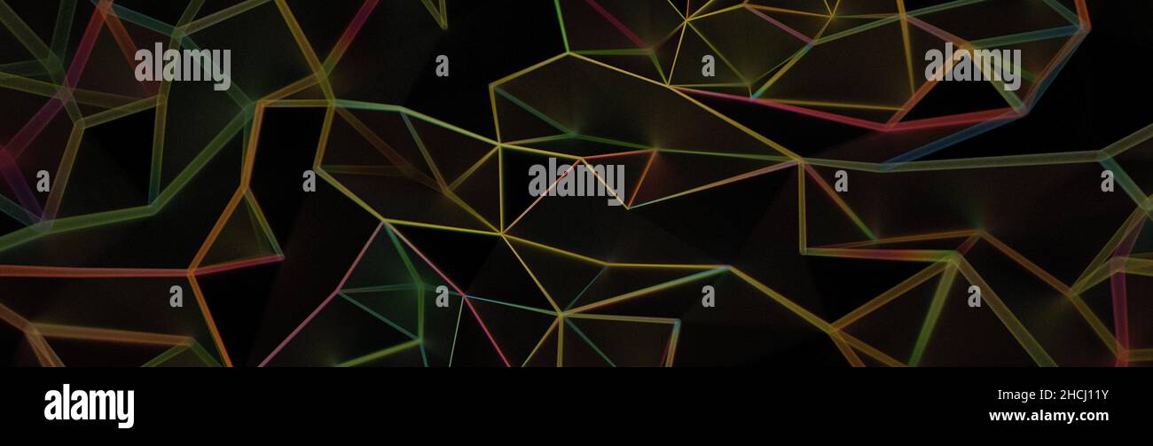 An illustration of a modern black metal low poly backdrop Stock Photo ...