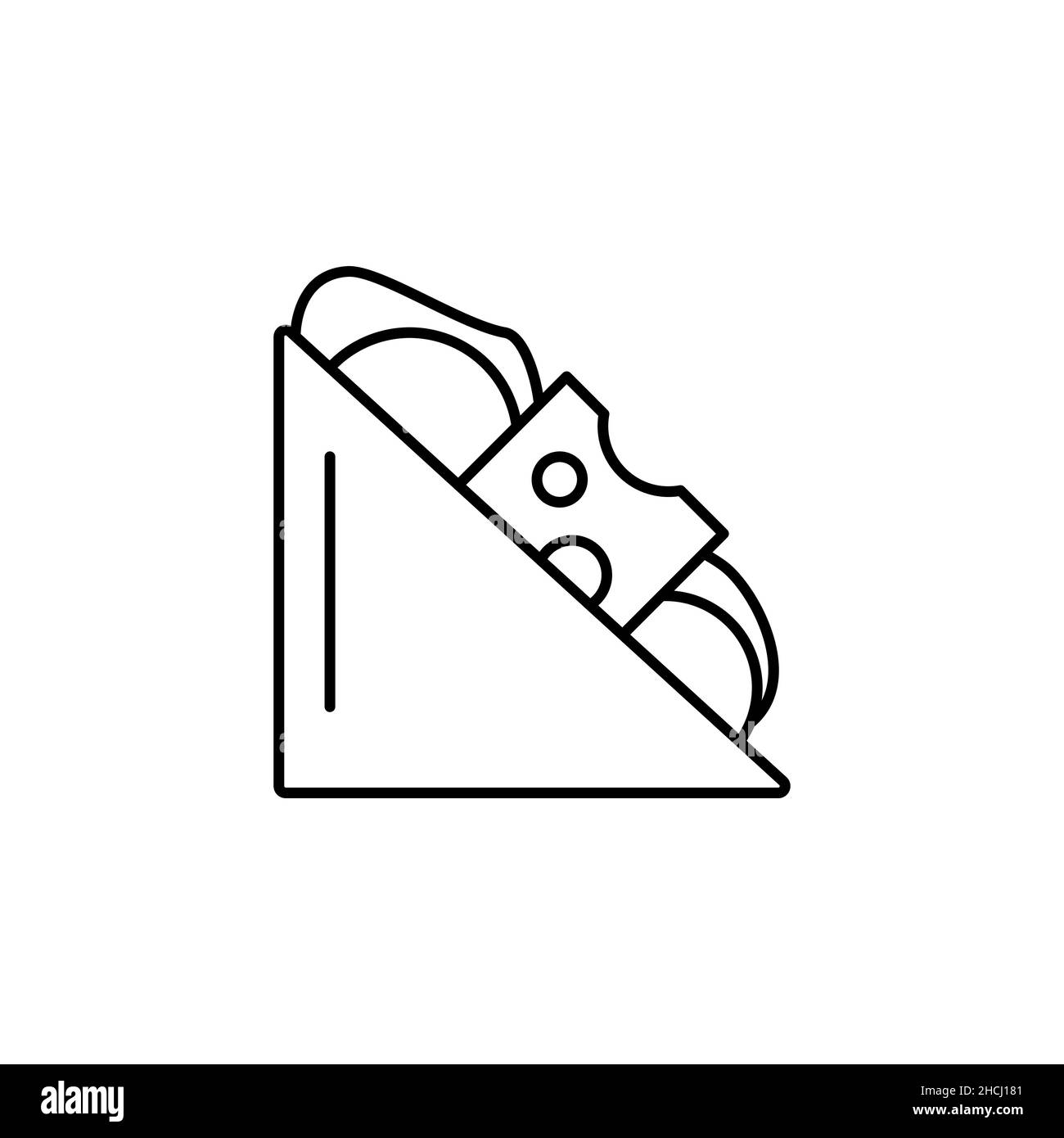 Taco vector line icon on white background Stock Vector Image & Art - Alamy