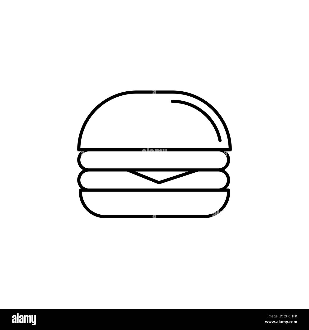 Burger icon vector isolated on white background, Burger transparent ...