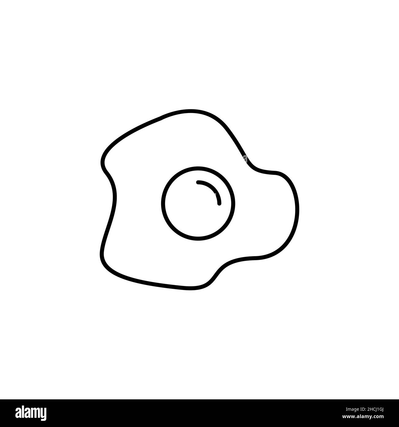 Fried egg on pan Black and White Stock Photos & Images - Alamy